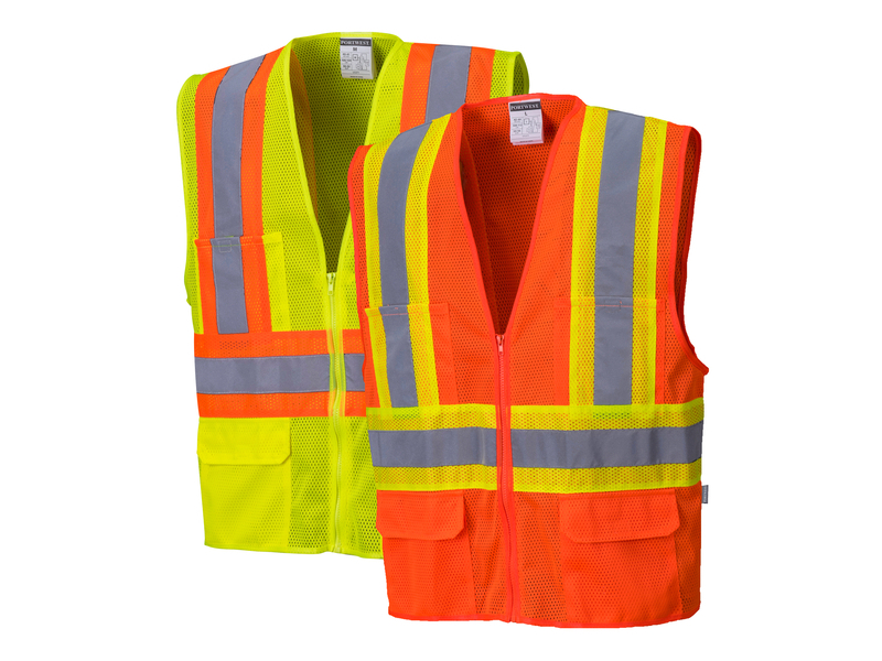 Portwest Tulsa Contrast Hi-Vis Mesh Vest - US371 | Mesh Vest
