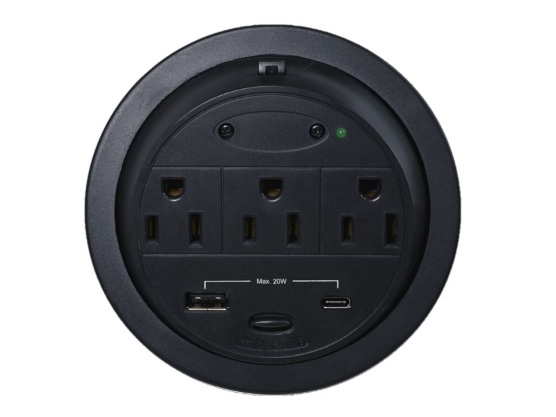 Powertap Desk Outlet Grommet With Power and USB