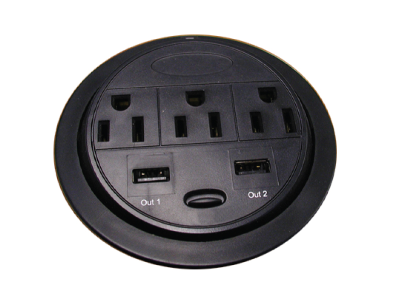 Powertap Desk Outlet Grommet With Power and USB
