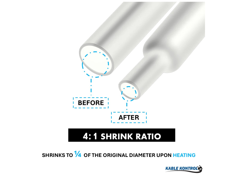 PTFE Teflon Heat Shrink Tubing 4:1