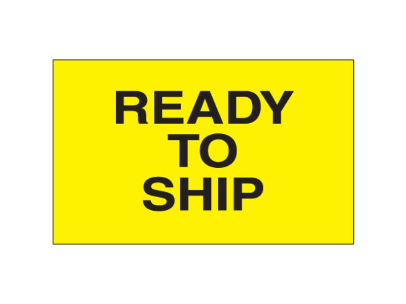Ready to Ship Fluorescent Yellow Labels