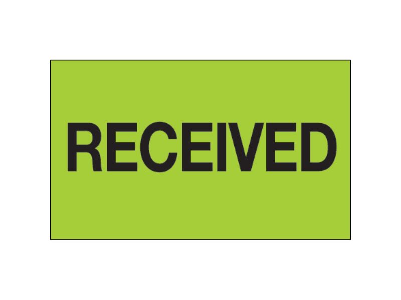 Received Fluorescent Green Labels