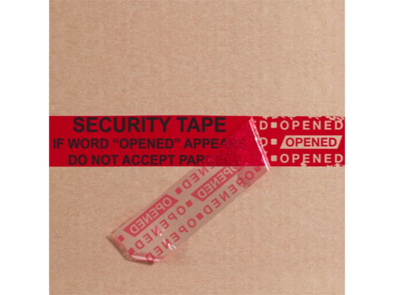 Tape Logic® Red Secure Carton Sealing Tape Strips