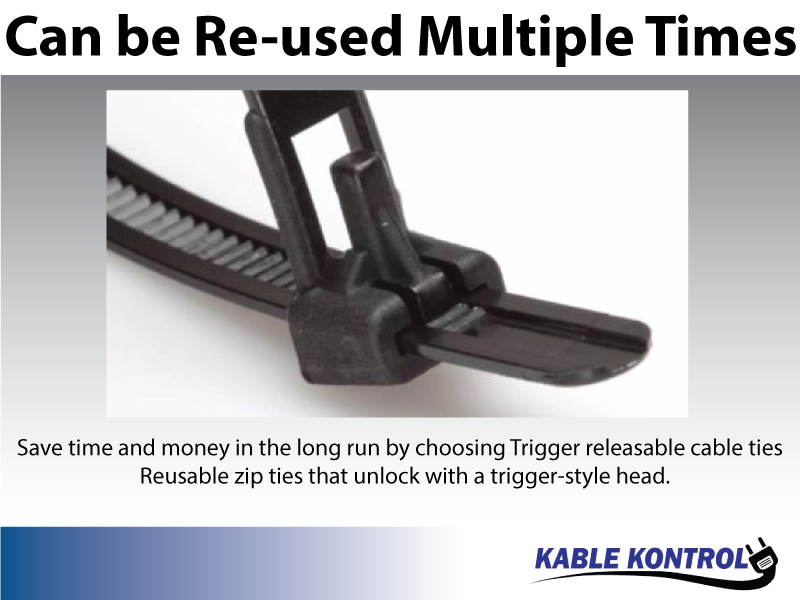 Reusable Zip Ties | Releasable Cable Ties | Quick Release Cord Ties