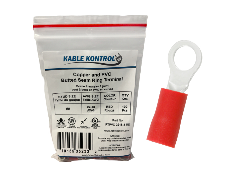 Ring Terminal Connector - PVC Vinyl Insulated