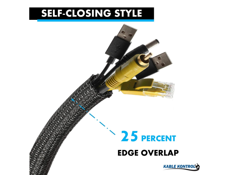Side Entry Wrap Around Braided Sleeving | Flexible Cable Sleeve