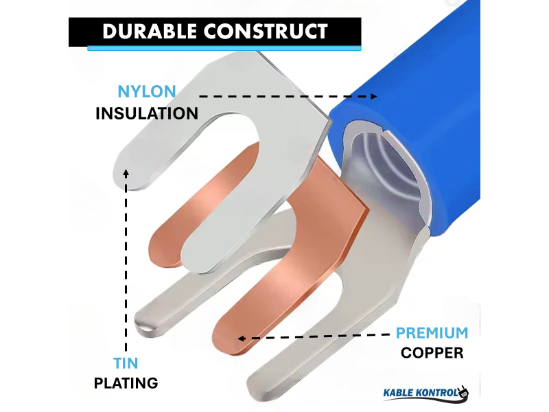 Nylon Insulated Spade Wire Terminal - Electrical Connector