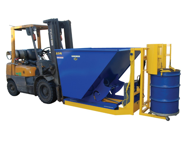 Vestil® Battery Powered Trash Drum Dumper and Container