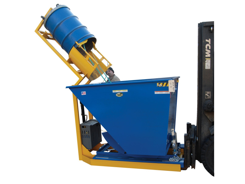 Vestil® Battery Powered Trash Drum Dumper and Container