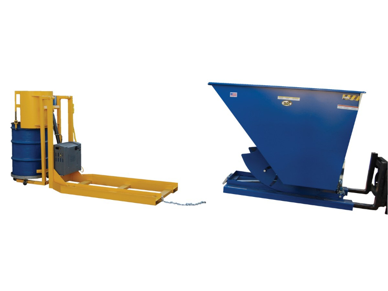 Vestil® Battery Powered Trash Drum Dumper and Container