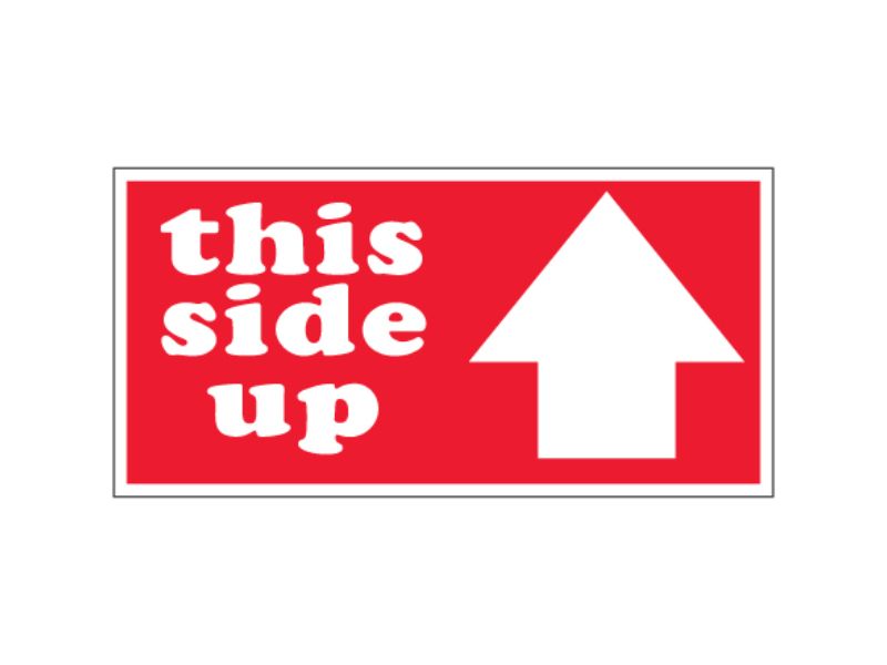 This Side Up Arrow Labels
