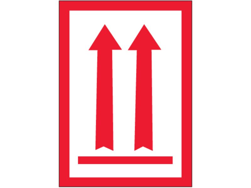 Two Red Arrows Over Red Bar Arrow Labels