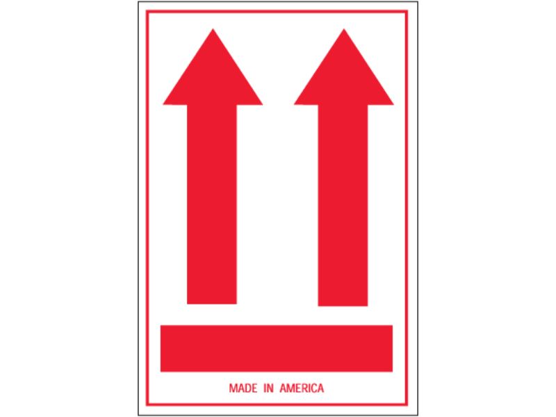 Two Red Arrows Over Red Bar Arrow Labels