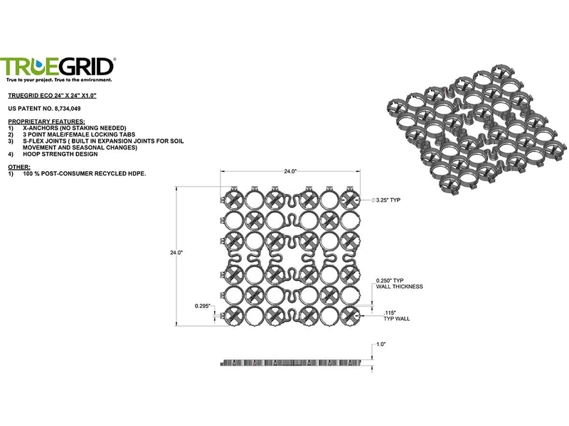 TrueGrid® Permeable Pavers | Pro-Lite Ground Stabilization Tiles