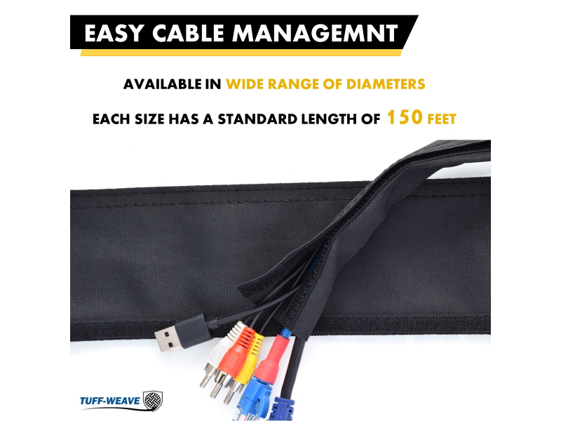 Tuff Weave Wrap Heavy Duty Hose & Cable Sleeve | Abrasion Resistant