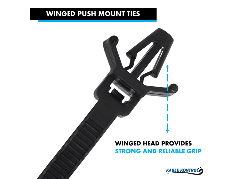 Push Mount Wing Cable Zip Ties | Weatherproof Cable Ties | Kable Kontrol®