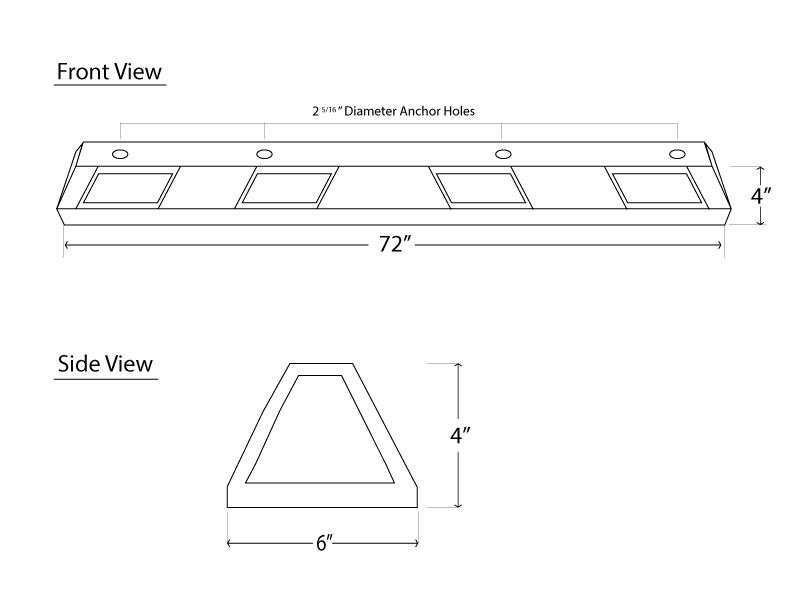 Traffic Kontrol® Rubber Parking Wheel Stop Block